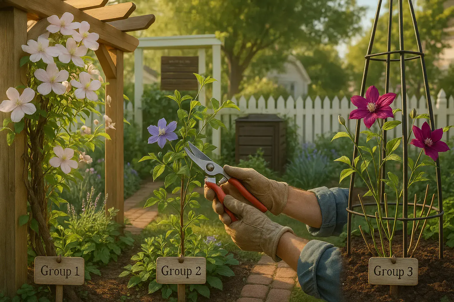Clematis Group 1 vs. Group 2 vs. Group 3: Pruning, Flowering, and Care ...