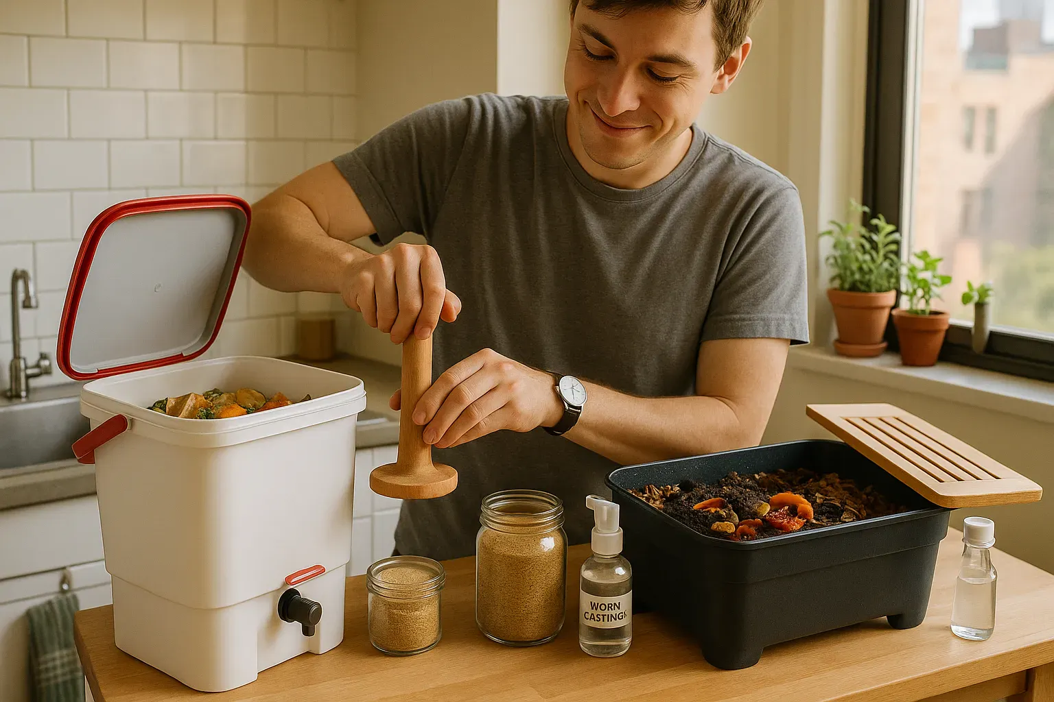 Bokashi Vs. Vermicomposting For Small Kitchens